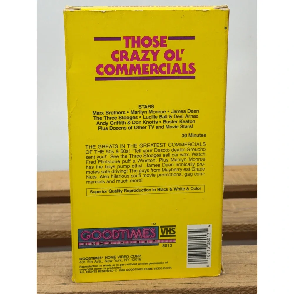 GoodTimes Home Video | Media | Those Crazy Ol Commercials Vhs Goodtimes ...